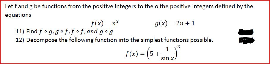 Solved Let F And G Be Functions From The Positive Integers