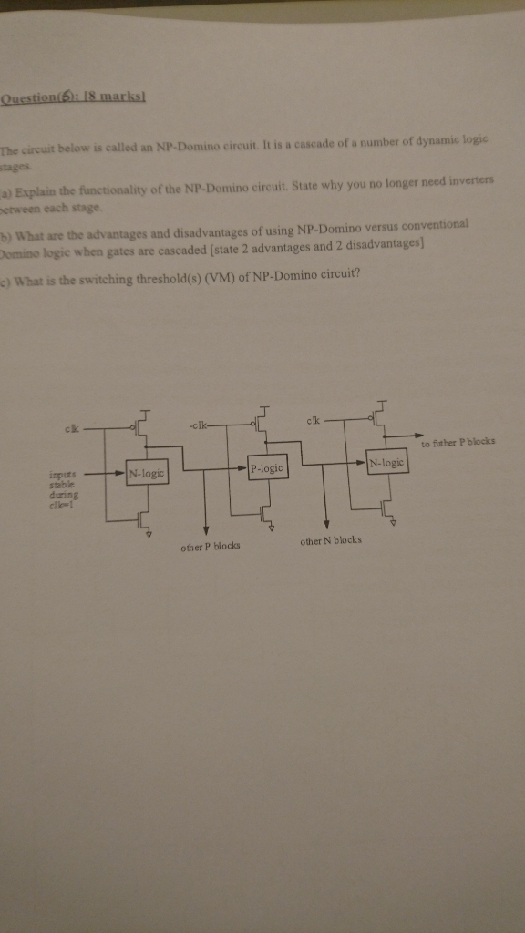 Solved The circuit below is called an NP-Domino circuit It | Chegg.com