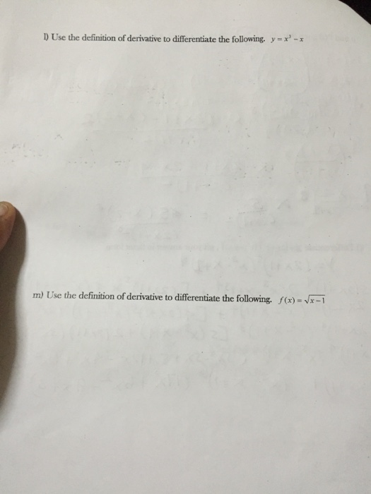 Solved D Use the definition of derivative to differentiate | Chegg.com