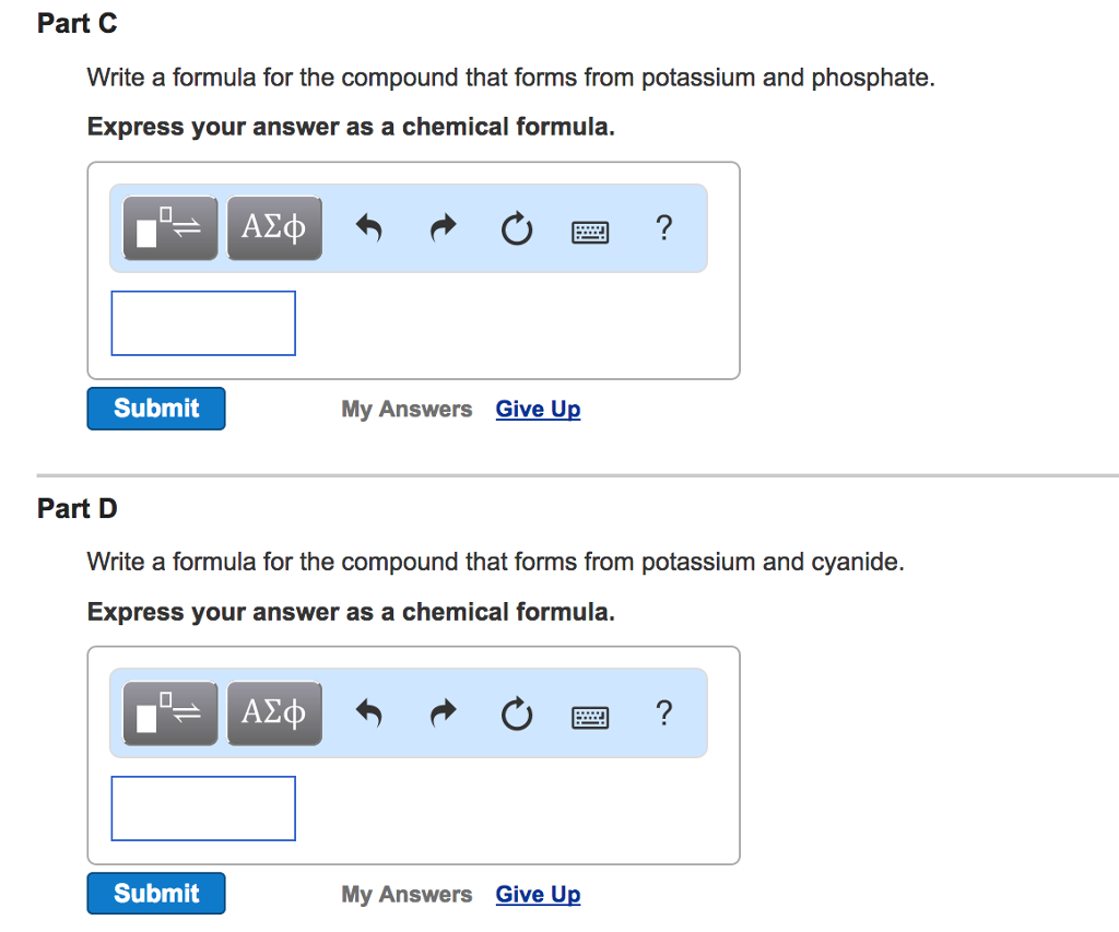 Solved Write a formula for the compound that forms from | Chegg.com