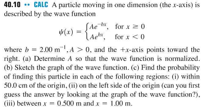 Solved A Particle Moving In One Dimension The X Axis Is