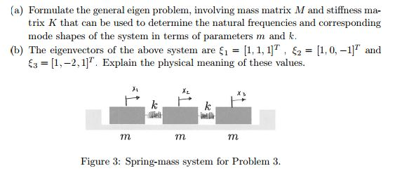 Solved Consider the spring-mass system in Figure 3. There | Chegg.com