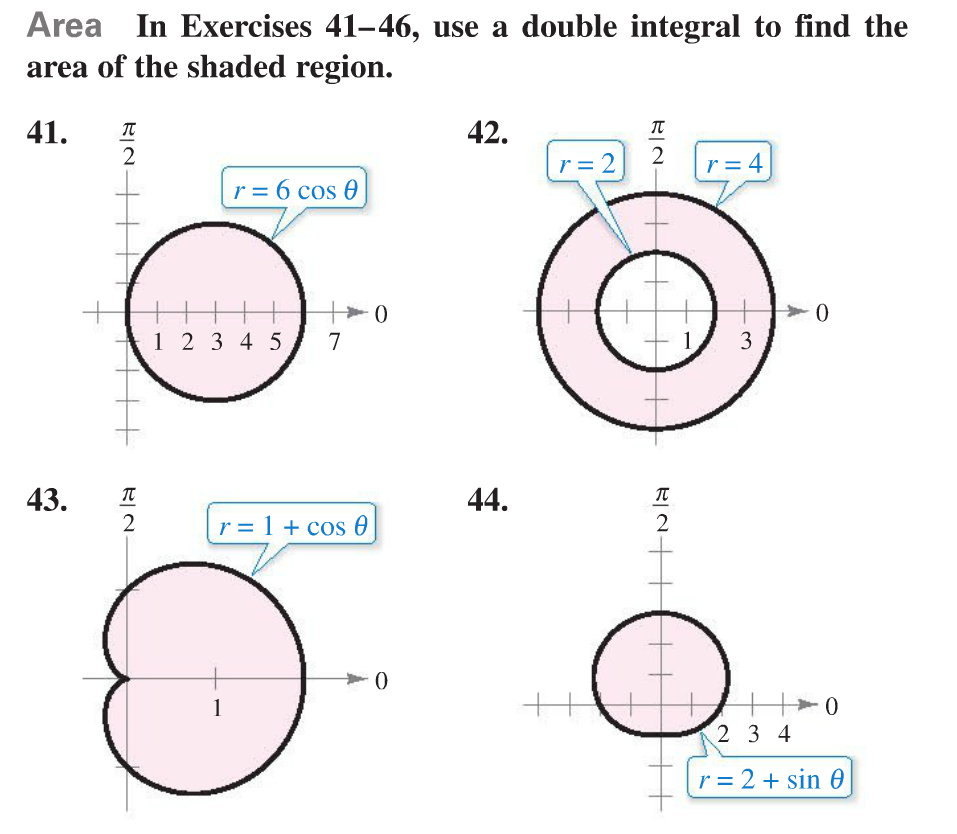 Solved Area In Exercises 41-46, use a double integral to | Chegg.com