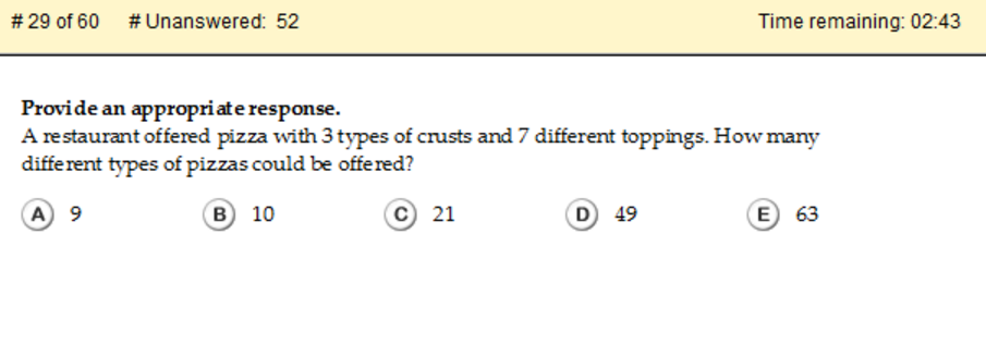 Solved A restaurant offered pizza with 3 types of crusts and | Chegg.com