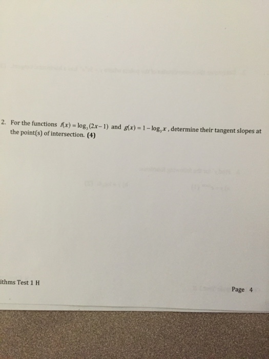 Solved For the functions f(x) = log_3(2x - 1) and g(x) = 1 - | Chegg.com
