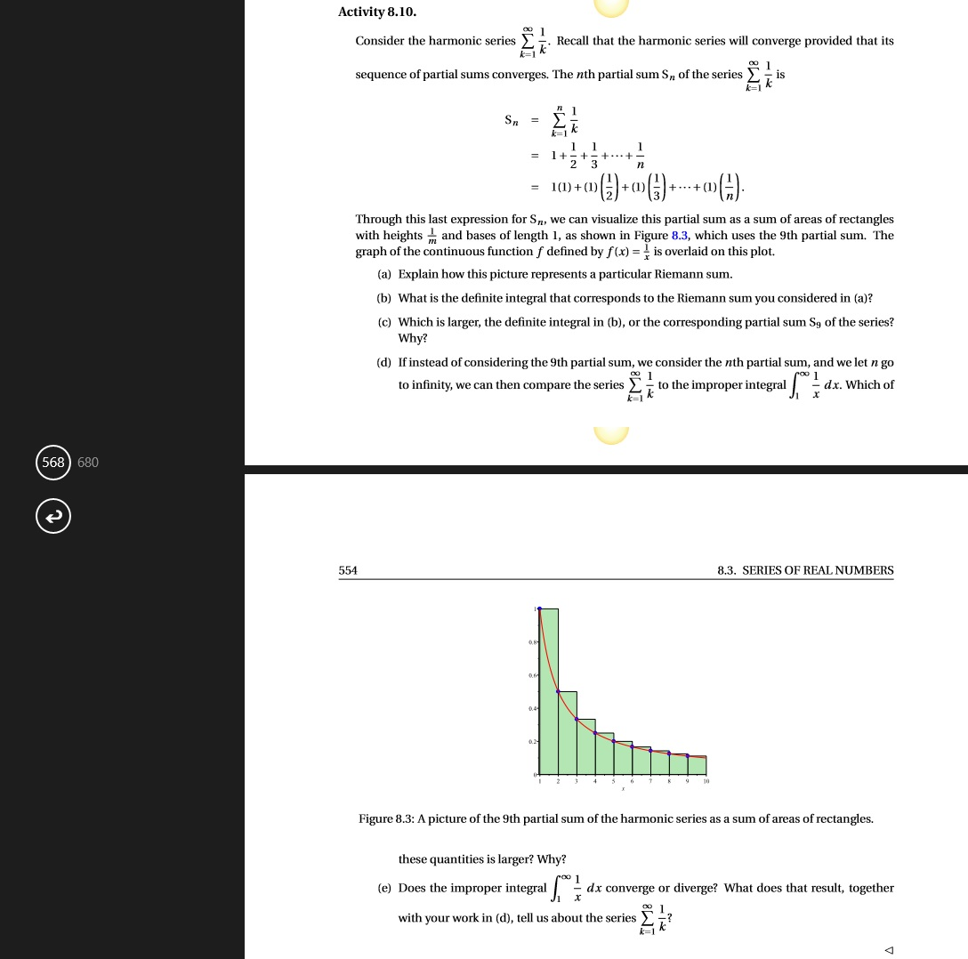 Consider the harmonic series.summation_k=1^infinity | Chegg.com