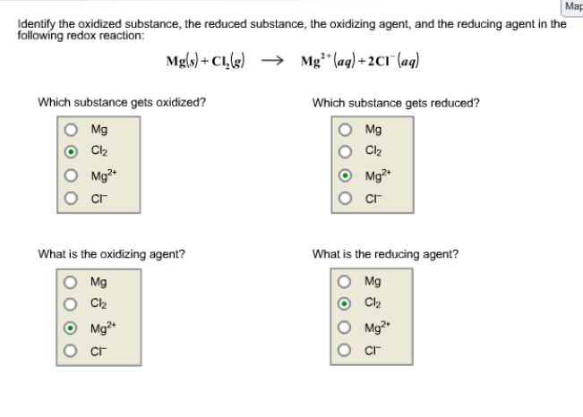 Solved Identify the oxidized substance, the reduced | Chegg.com