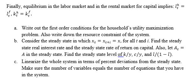 This Is An Advanced Macroeconomics Question An It Is Chegg