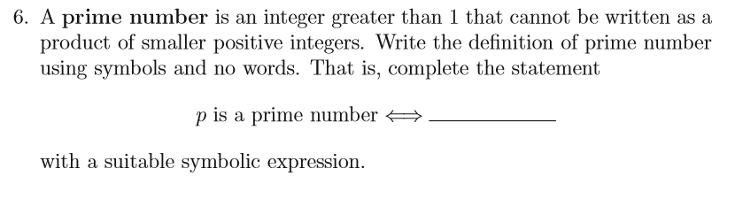 Solved A Prime Number Is An Integer Greater Than 1 That