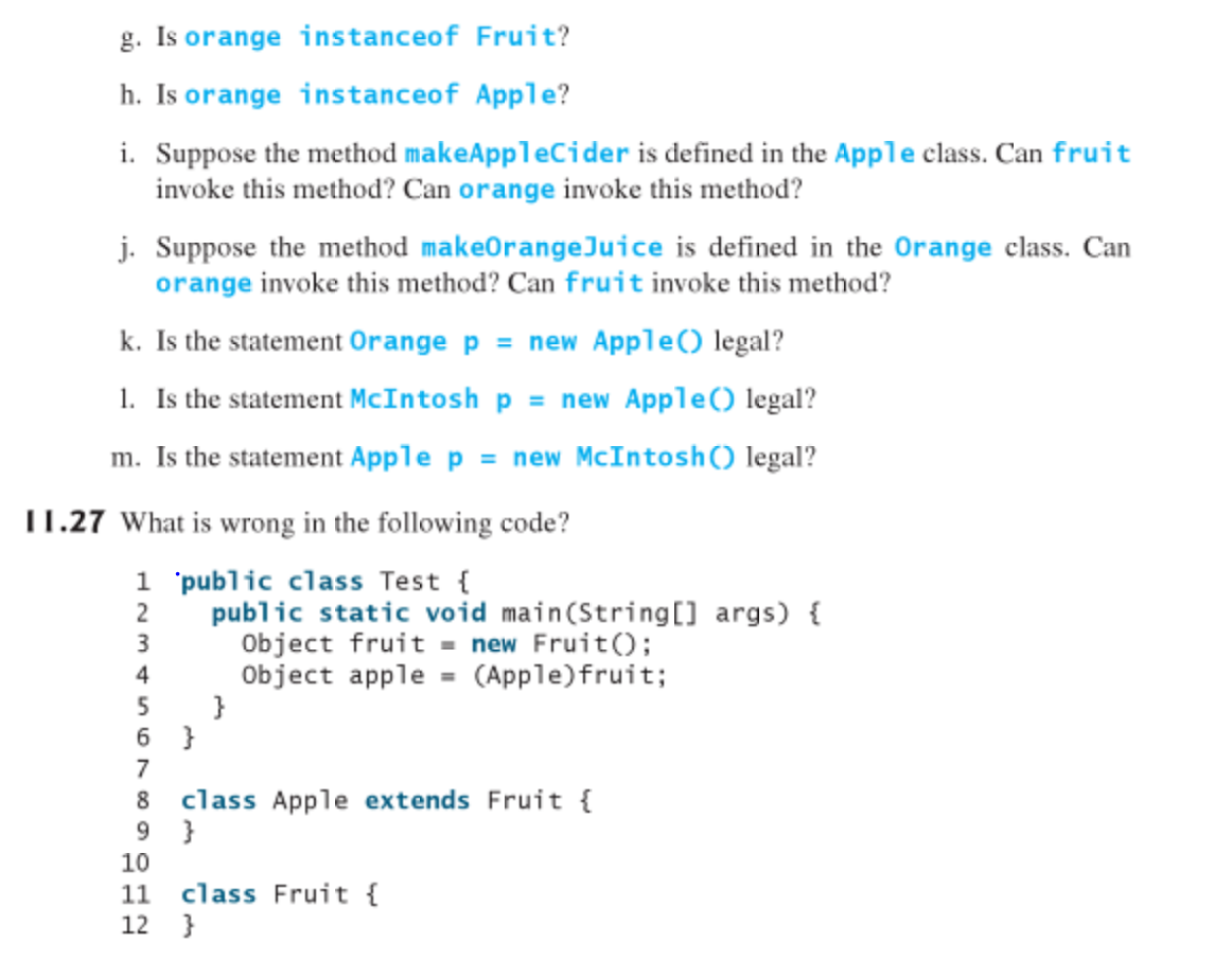 Solved defined in the following inheritance hierarchy: | Chegg.com