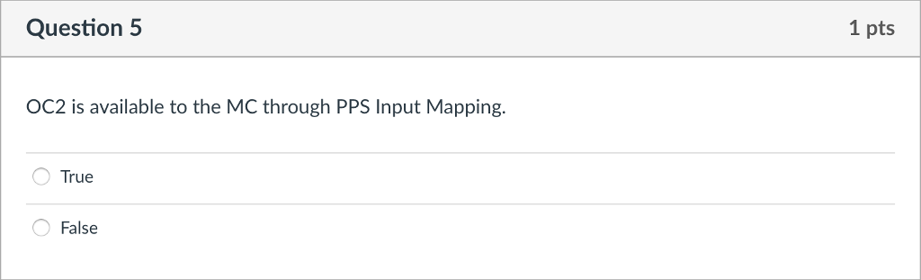 Solved 1 pts Question 5 OC2 is available to the MC through | Chegg.com