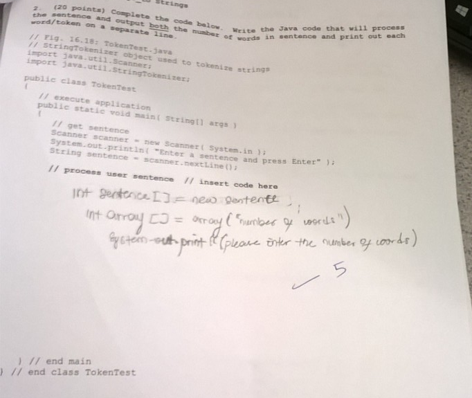 Solved Complete The Code Below Write The Java Code That 7511