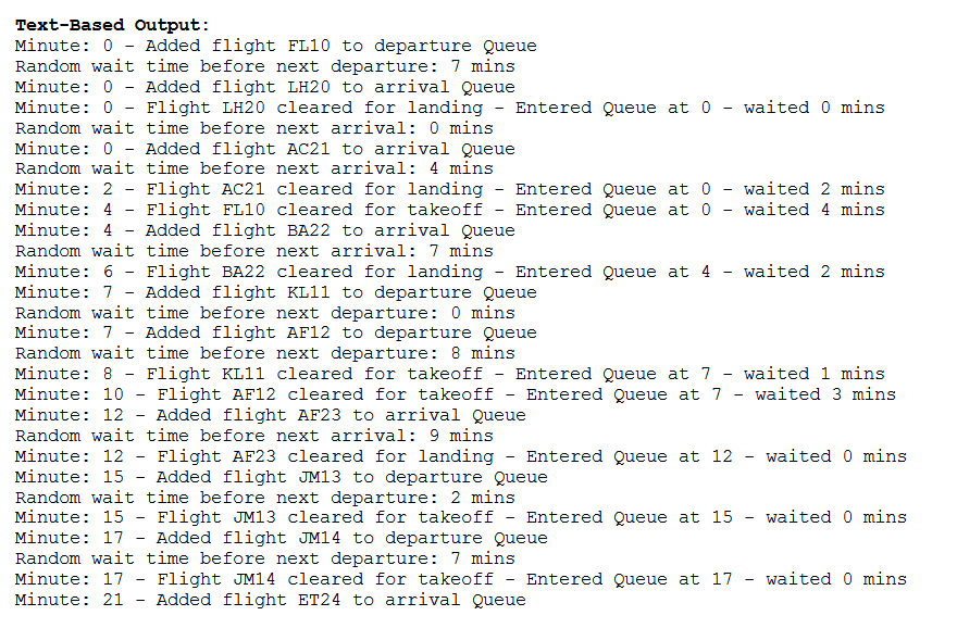 Solved [JAVA] Airport Simulator using Queues and Threads. | Chegg.com