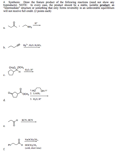 Solved Synthesis: Draw the feature product of the following | Chegg.com