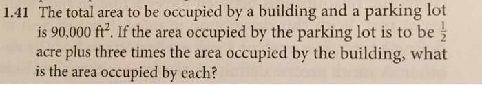 Solved The total area to be occupied by a building and a | Chegg.com