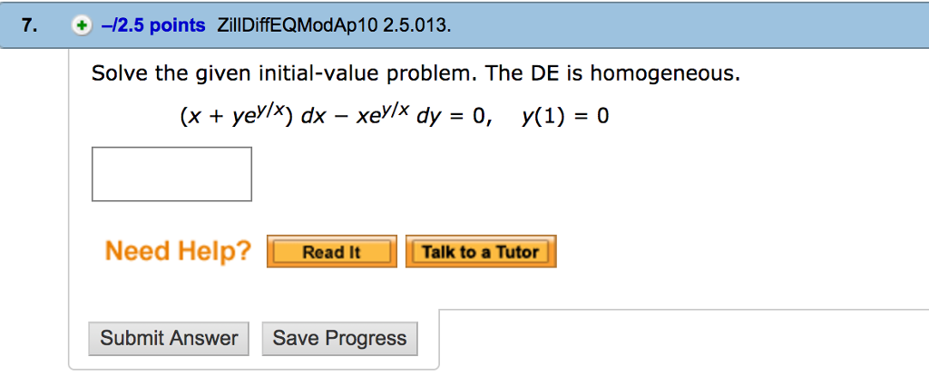 Solved Solve the given initial-value problem. The DE is | Chegg.com