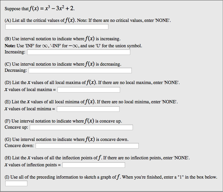 Solved Suppose that f(x) = x4 - 4x3. (A) List all the | Chegg.com