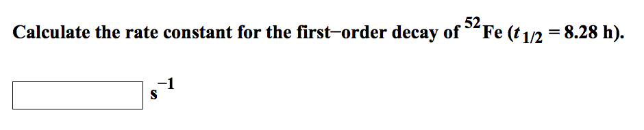 Solved Calculate the rate constant for the first?order decay | Chegg.com
