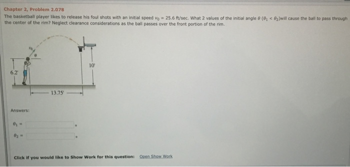 Solved The basketball player likes to release his foul shots | Chegg.com