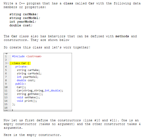 Solved c++ in class i have uploaded the code snaps as | Chegg.com