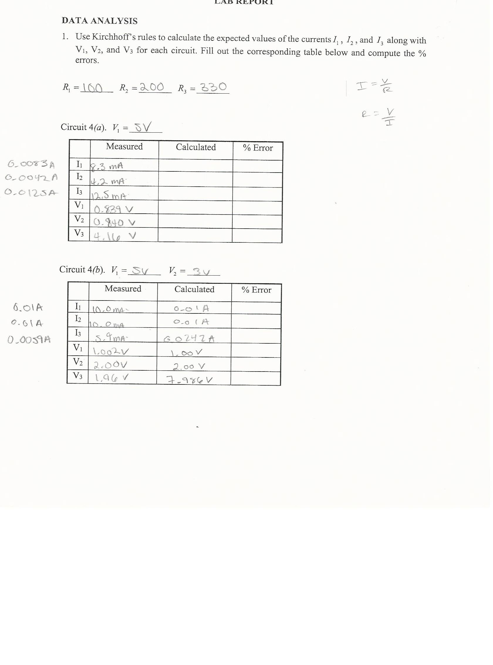 Solved Use Kirchhoff’s rules to calculate the expected | Chegg.com Solved Use Kirchhoff’s rules to calculate the expected | Chegg.com