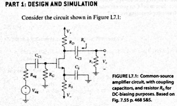 PART 1: DESIGN AND SIMULATION Consider the circuit | Chegg.com