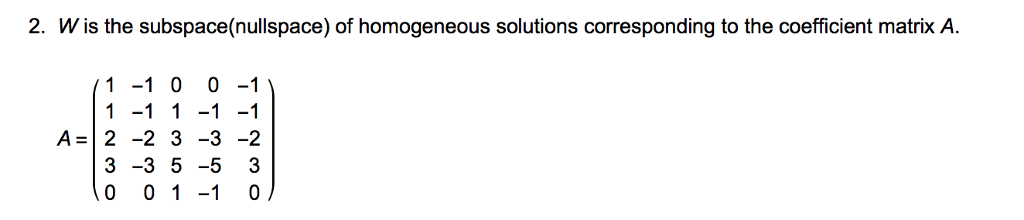 Solved For each of the following subspaces, determine a | Chegg.com