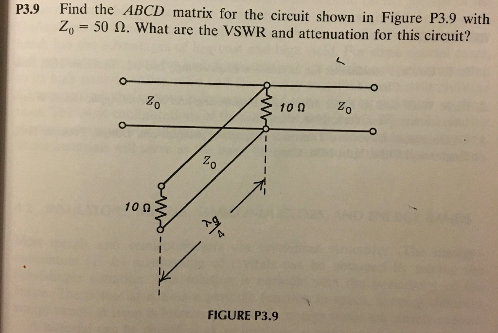 Solved Find the ABCD matrix for the circuit shown in Figure | Chegg.com