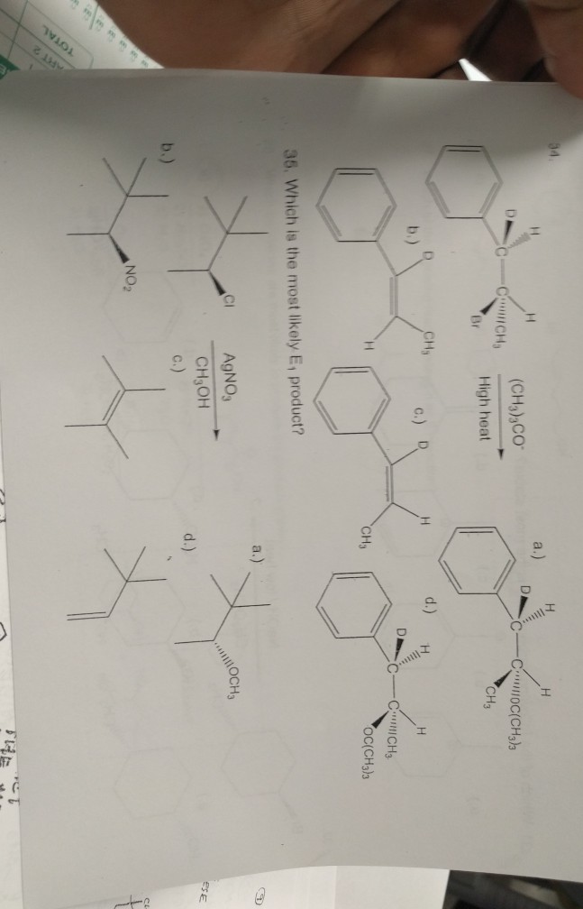 Solved (CH3) CO r High heat CH3 c. CH3 OC(CH3)3 35. Which is | Chegg.com