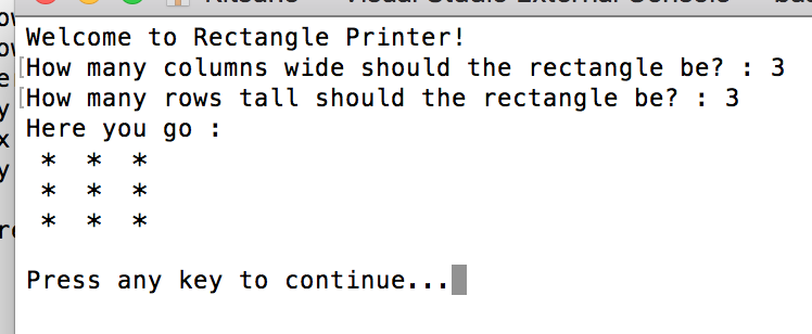 Solved How To Make A Hallow Rectangle With Asteriks In C