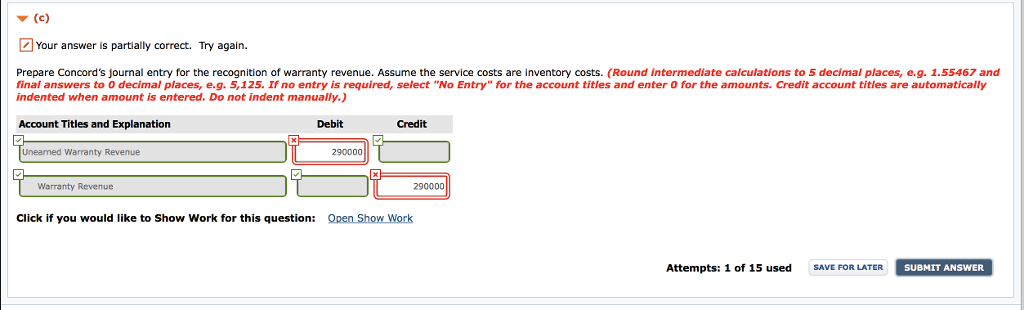 Solved Brief Exercise 13-14 (Part Level Submission) Concord | Chegg.com