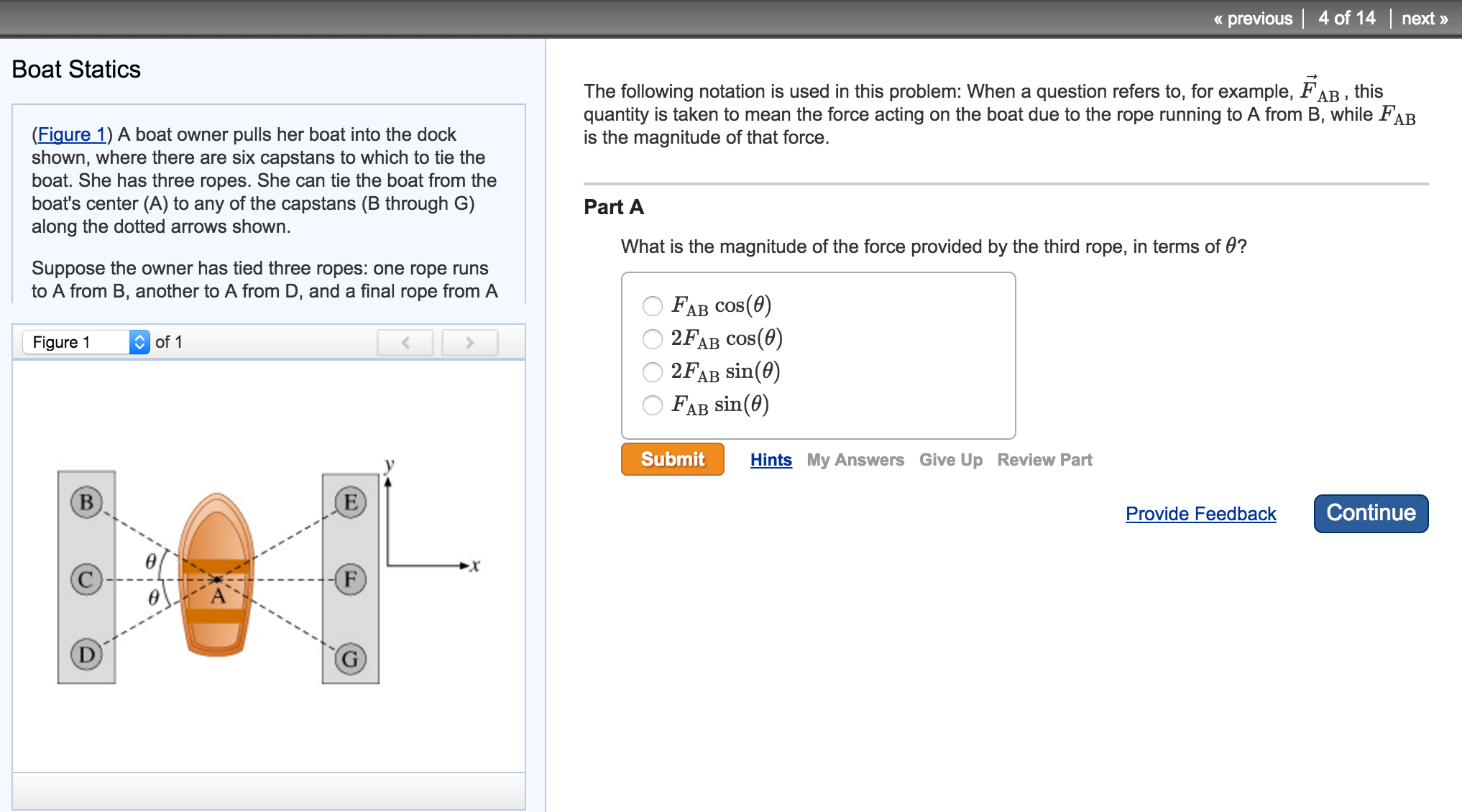 Solved Boat Statics (Figure 1 ) A boat owner pulls her boat | Chegg.com