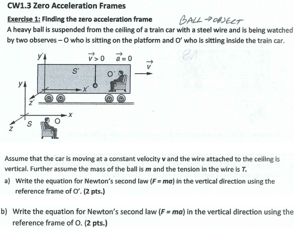 Solved CW1.3 Zero Acceleration Frames Exercise 1: Finding | Chegg.com