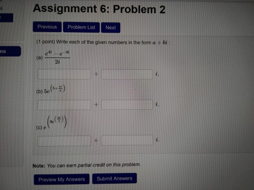 Solved Assignment 6: Problem 2 Previous Problem ListNext (1 | Chegg.com Solved Assignment 6: Problem 2 Previous Problem ListNext (1 | Chegg.com