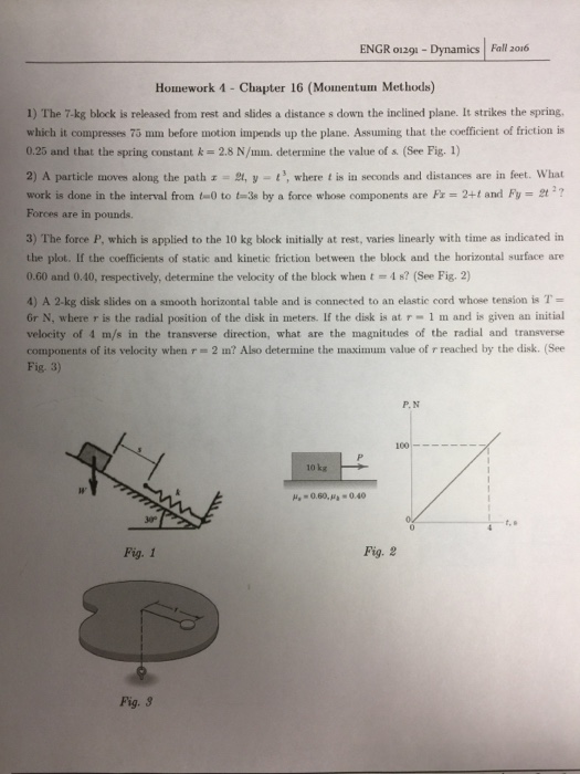 Solved The 7-kg block is released from rest and slides a | Chegg.com