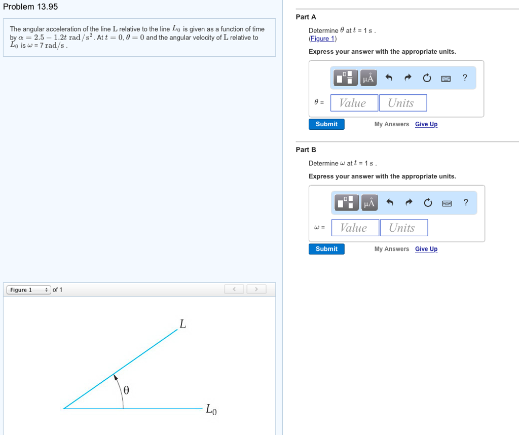 Solved The angular acceleration of the line L relative to | Chegg.com