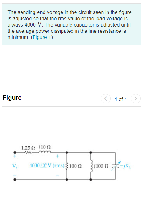 Solved The sending-end voltage in the circuit seen in the | Chegg.com
