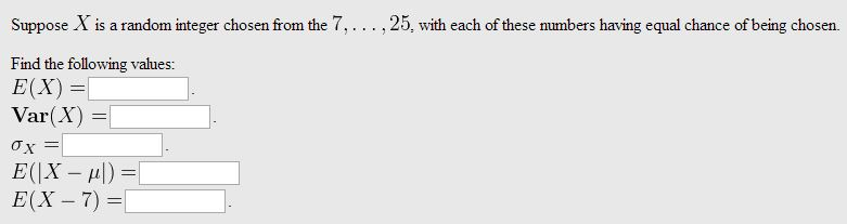 Solved Suppose X is a random integer chosen from the | Chegg.com