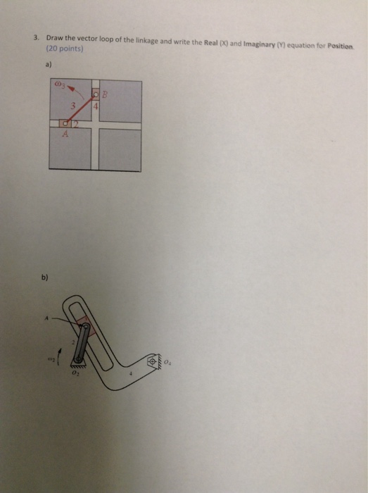 Solved Draw the vector loop of the linkage and write the | Chegg.com