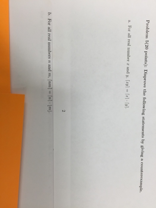 Solved Disprove the following statements, by giving a | Chegg.com