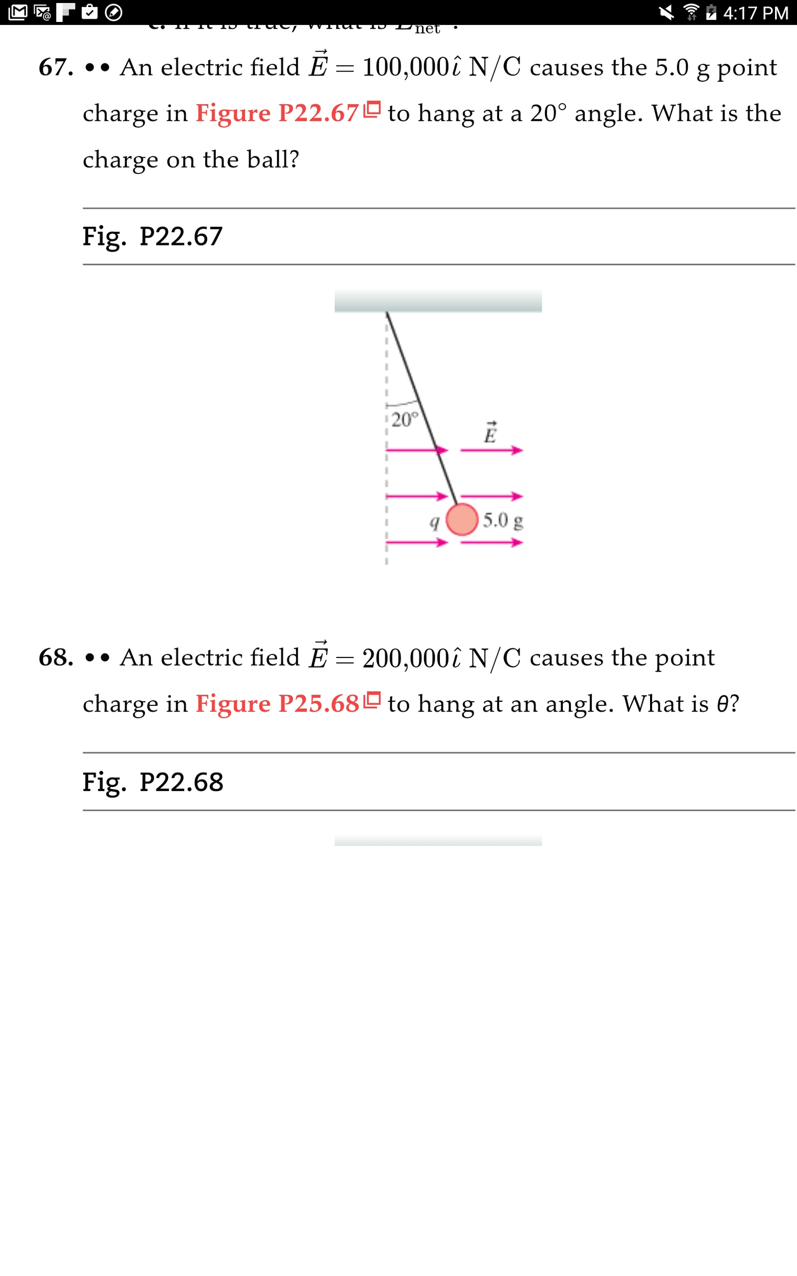 Solved An electric field E = 100,000 I N/C causes the 5.0 g | Chegg.com