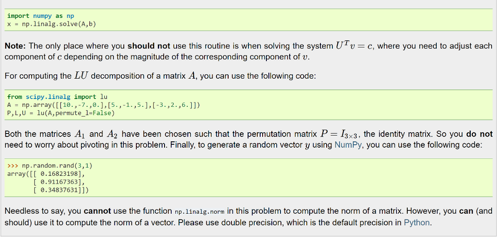 Problem Write a routine for estimating the condition | Chegg.com