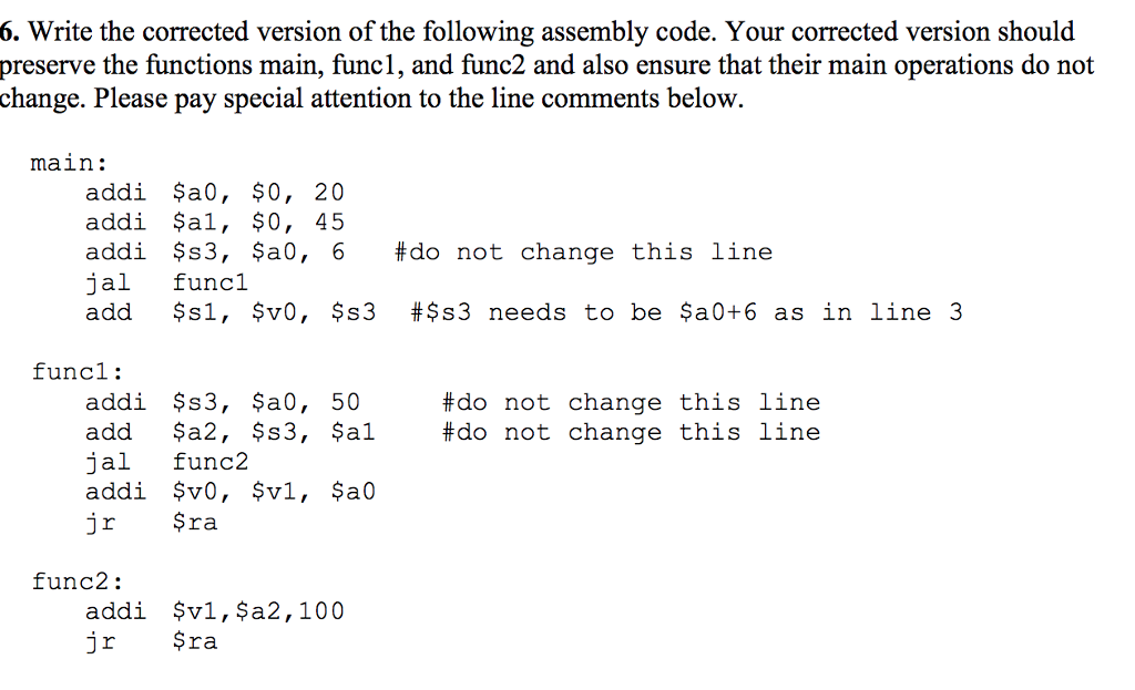 Solved 6. Write the corrected version of the following | Chegg.com