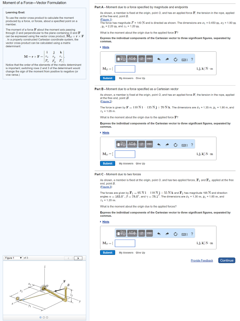 Solved Moment of a Force-Vector Formulation Part A-Moment | Chegg.com