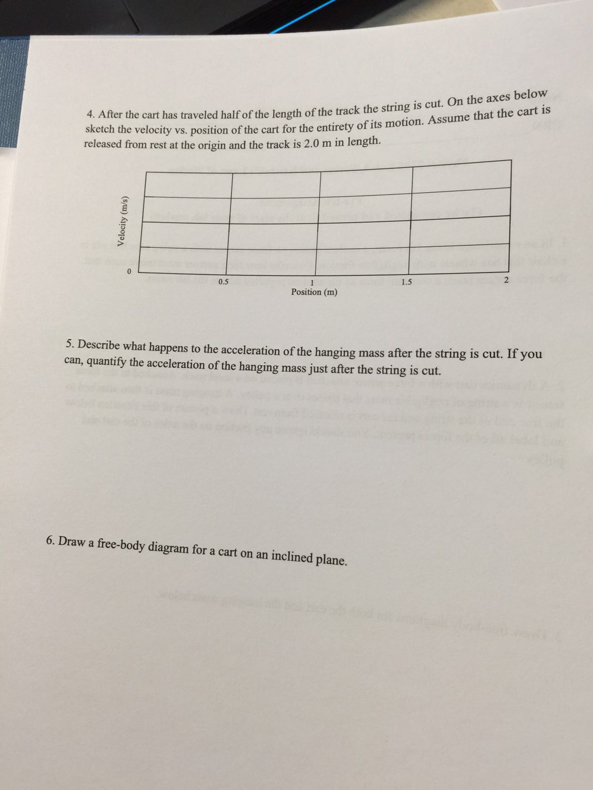 Solved After the cart has traveled half of the length of the | Chegg.com