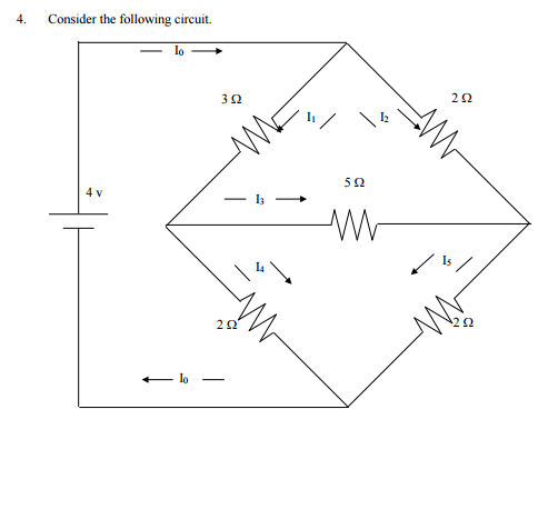 Solved 4. Consider the following circuit. 32 4 v 2 C2 5 C2 | Chegg.com