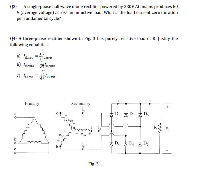 Solved A single-phase half-wave diode rectifier powered by | Chegg.com