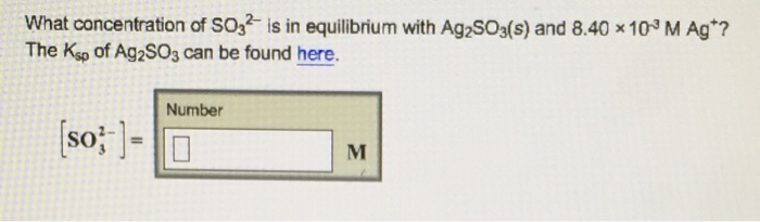 Solved What concentration of SO_3^2- is in equilibrium with | Chegg.com