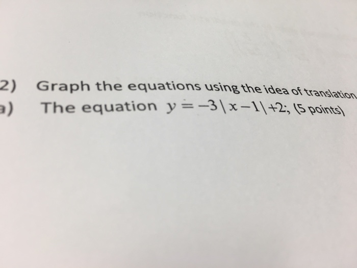 Solved Graph the equation using the idea of translation The | Chegg.com