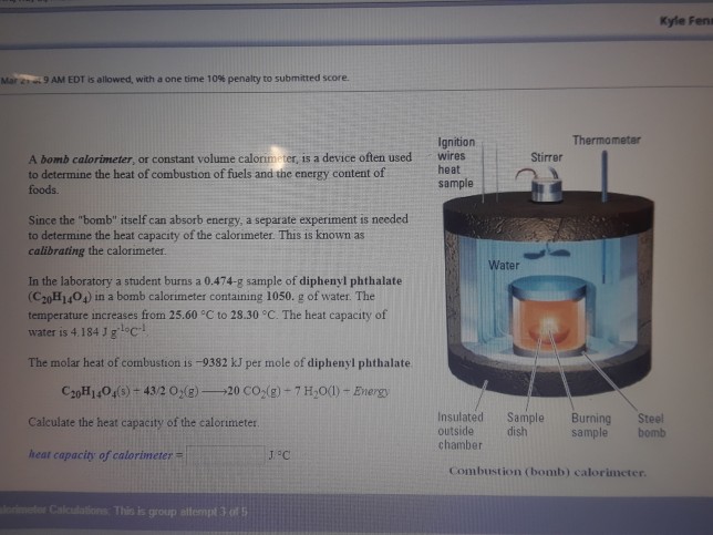 Solved Kyle Fenn 21 at 9 AM EDT is allowed, with a one time | Chegg.com